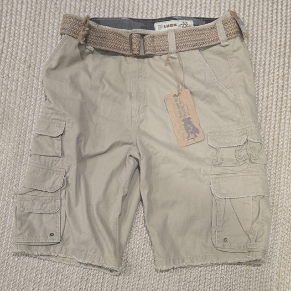Plugg | Shorts | Plugg Tan Cargo Shorts With Belt | Poshmark